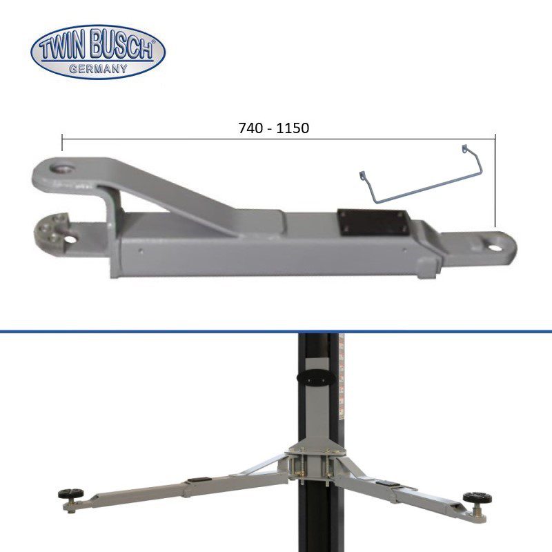 Liftarm til 2 søjlet TwinBusch lift 3.6t og 4.2t | 74 - 115 cm - Lonet.dk